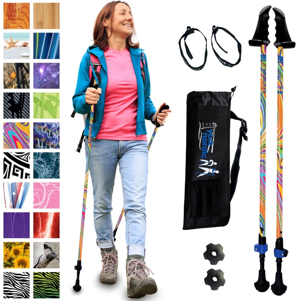 York Nordic - Adjustable Spring Cushion Crutches Perfect for Sports ...